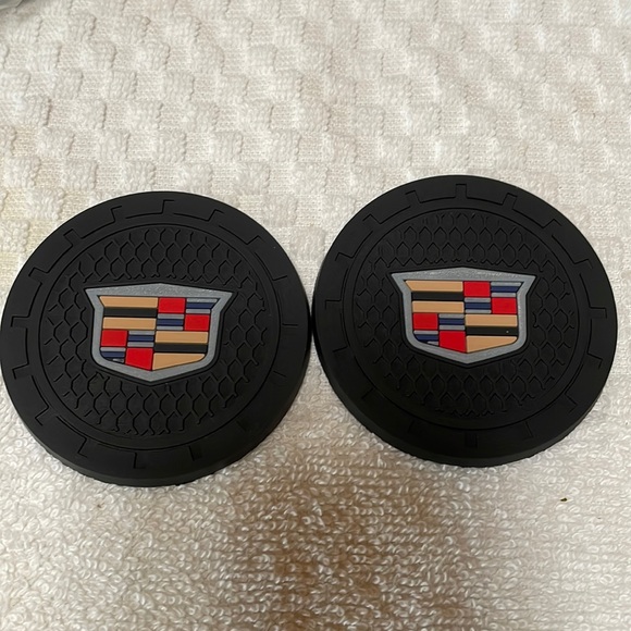 Cadillac | Accessories | Cadillac Auto Rubber Anti Slip Coasters 2 ...